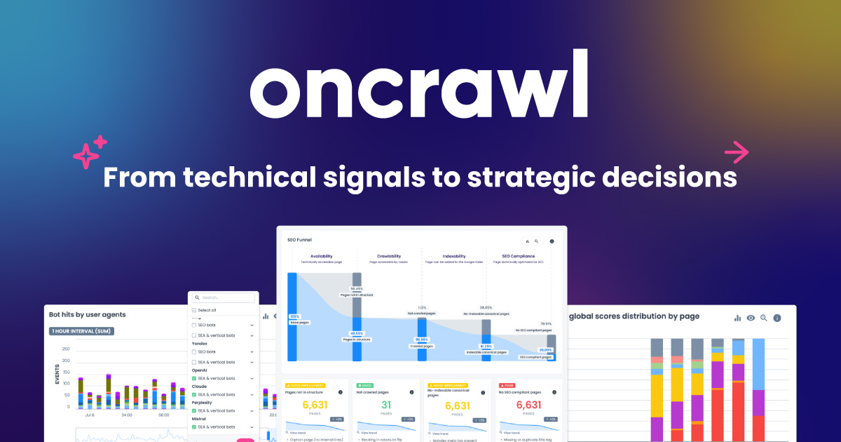 Oncrawl - Solutions pour les équipes de contenu